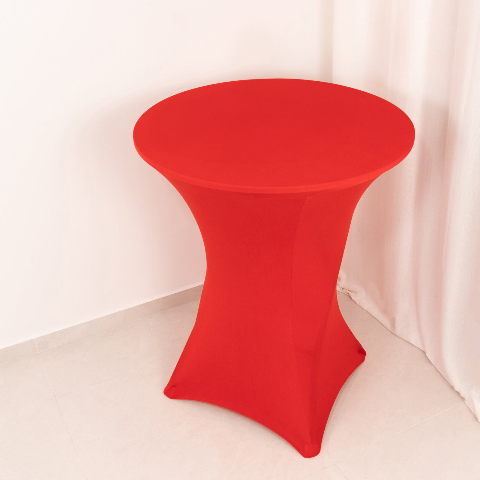 Efavormart Red Highboy Spandex Cocktail Table Cover, Fitted Stretch ...