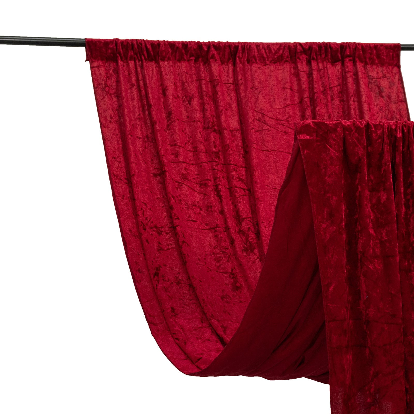 Efavormart Red Premium Smooth Velvet Divider Backdrop Curtain Panel ...