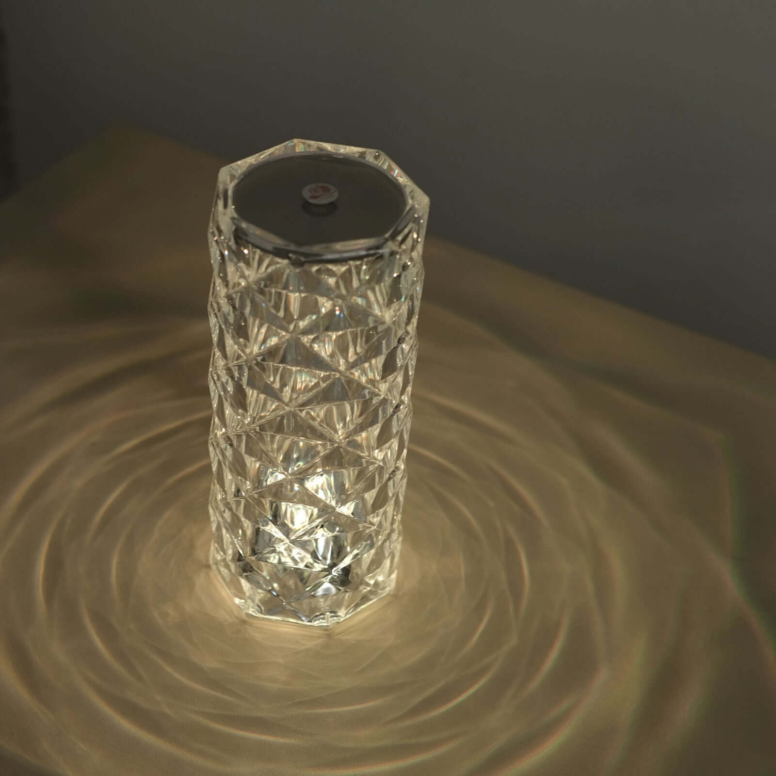 Efavormart Rose Crystal Diamond Acrylic LED Pillar Color Changing Desk ...