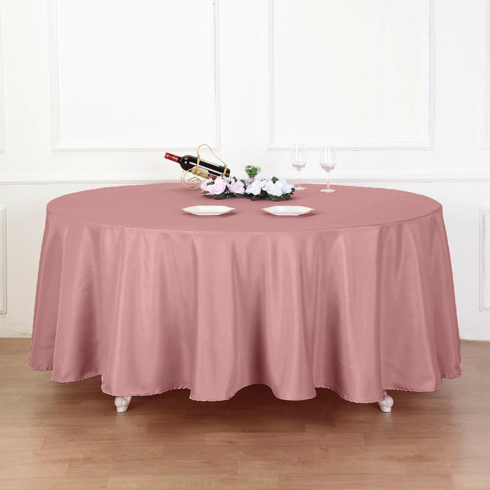 Efavormart Round Tablecloth, 108 Inch Stain & Wrinkle Resistant ...