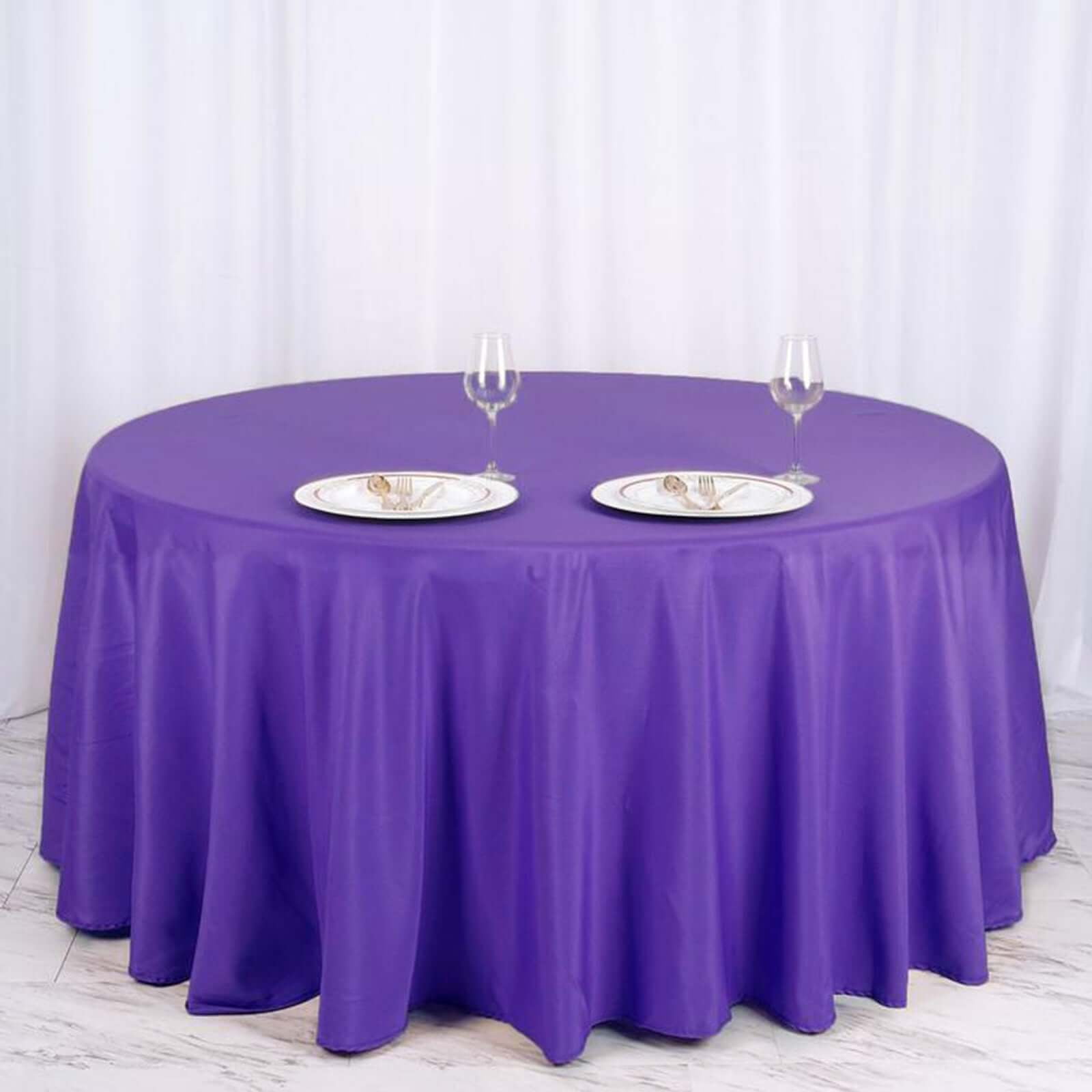 Efavormart Round Tablecloth, 120 Inch Stain & Wrinkle Resistant ...