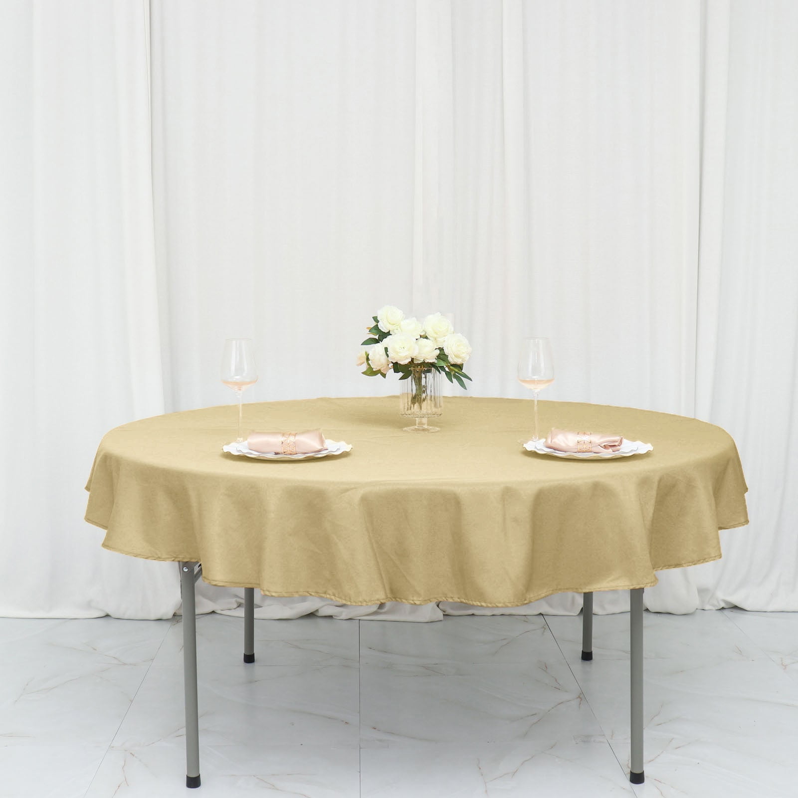 Efavormart Round Tablecloth, 70 Inch Stain & Wrinkle Resistant Washable ...