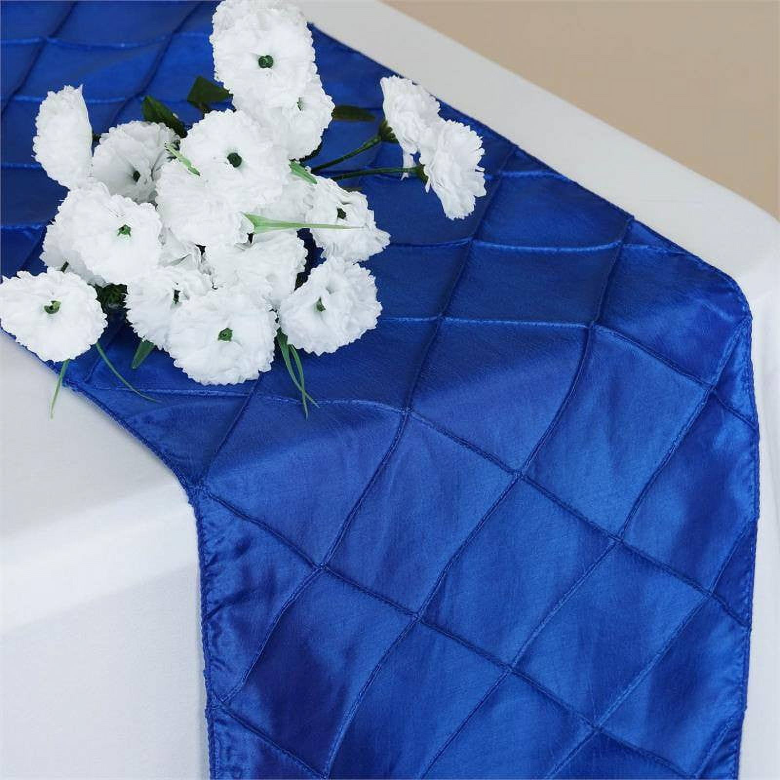 Efavormart Royal Blue Premium Pintuck Table Top Runner For Weddings ...