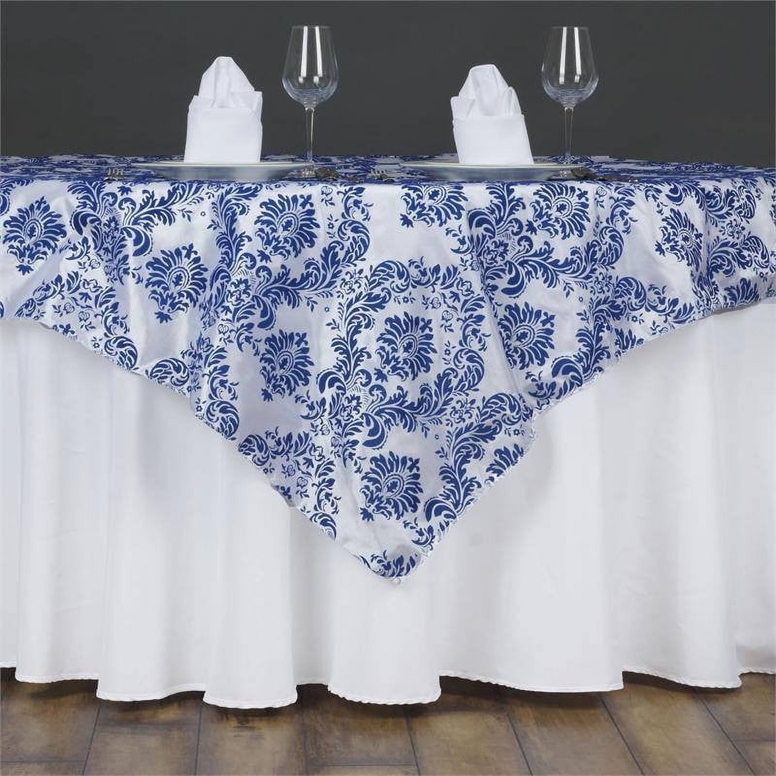 Efavormart Royal Damask Flocking Square Tablecloth Overlay 60"x60 ...