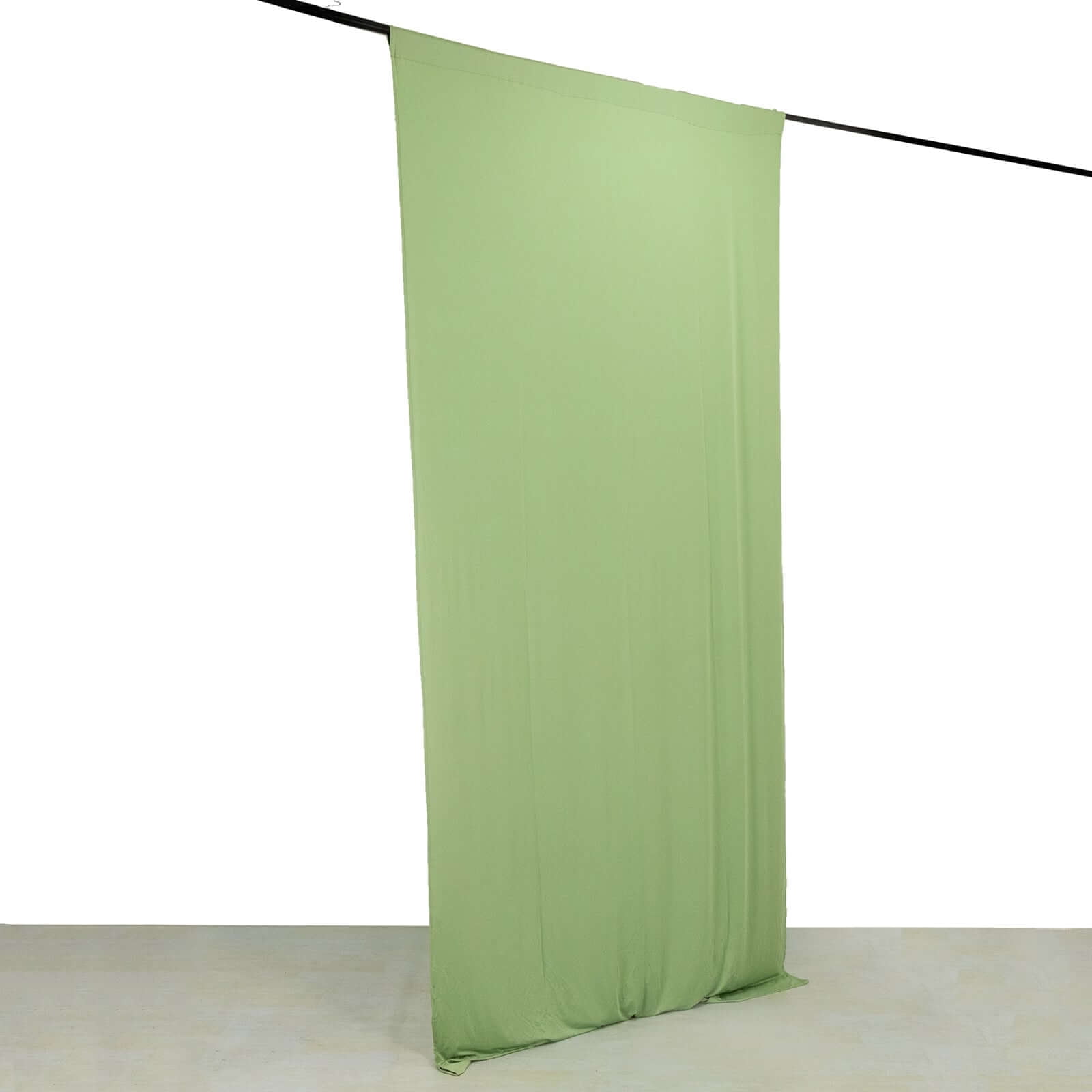 Efavormart Sage Green 4-Way Stretch Spandex Drapery Panel with Rod ...