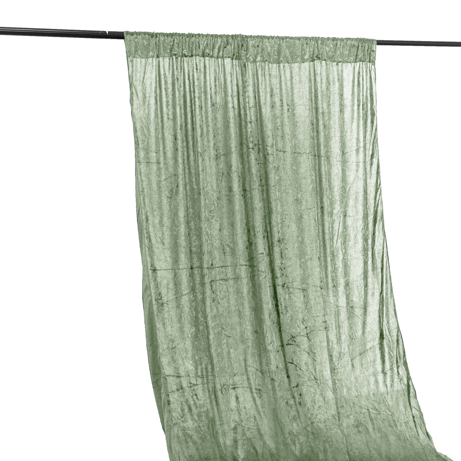 Efavormart Sage Green Premium Smooth Velvet Backdrop Drape Curtain ...