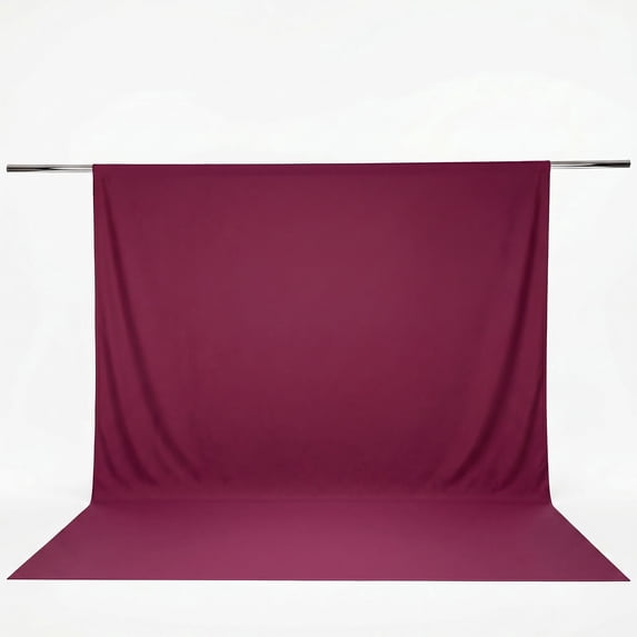 Efavormart Scuba Polyester Backdrop Curtain Burgundy 10ftx12ft Durable ...