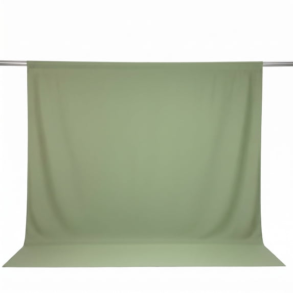 Efavormart Scuba Polyester Backdrop Curtain Dusty Sage Green 10ftx10ft ...