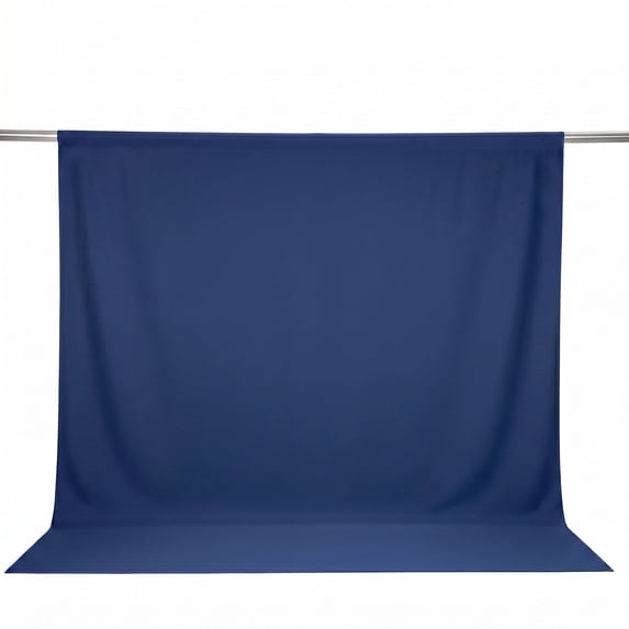 Efavormart Scuba Polyester Backdrop Curtain Navy Blue 10ftx10ft Durable ...