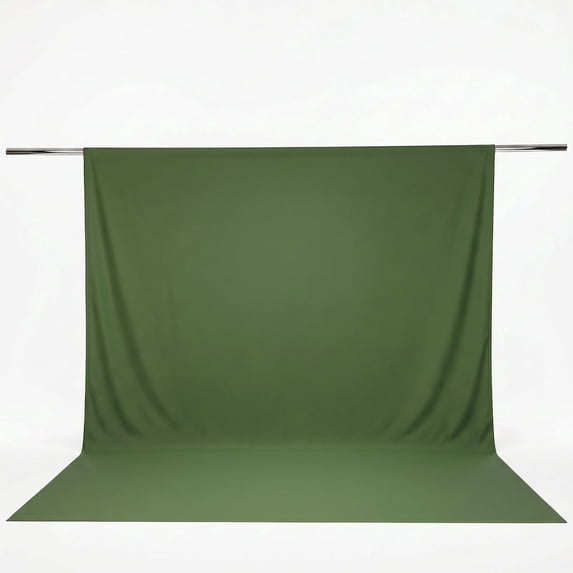 Efavormart Scuba Polyester Backdrop Curtain Olive Green 10ftx12ft ...