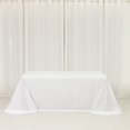 Efavormart Scuba Rectangular Tablecloth 90"x132" White with Rounded ...