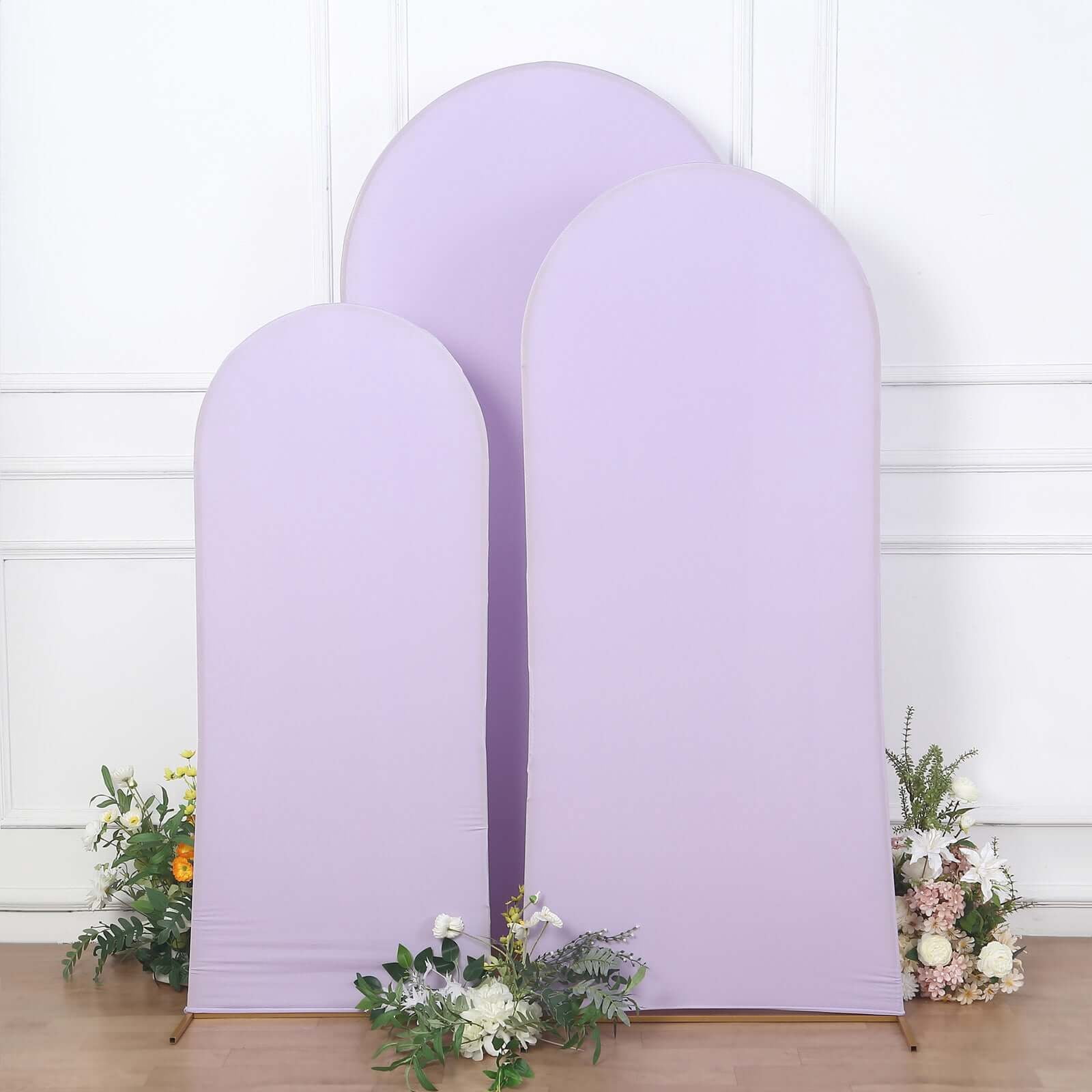 Efavormart Set Of 3 | Matte Lavender Spandex Fitted Wedding Arch Covers ...