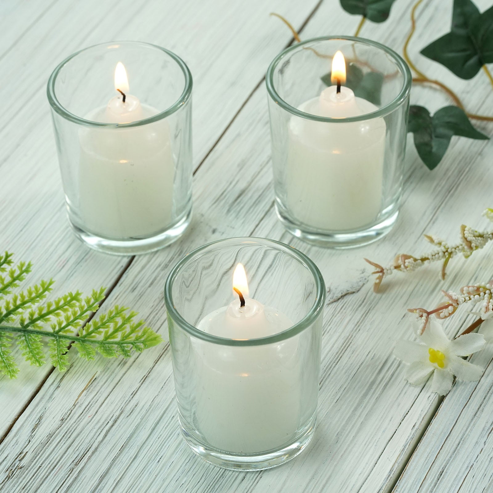 "Efavormart 12pcs 2.5"" Clear Glass Small Cylinder Votive Candle ...