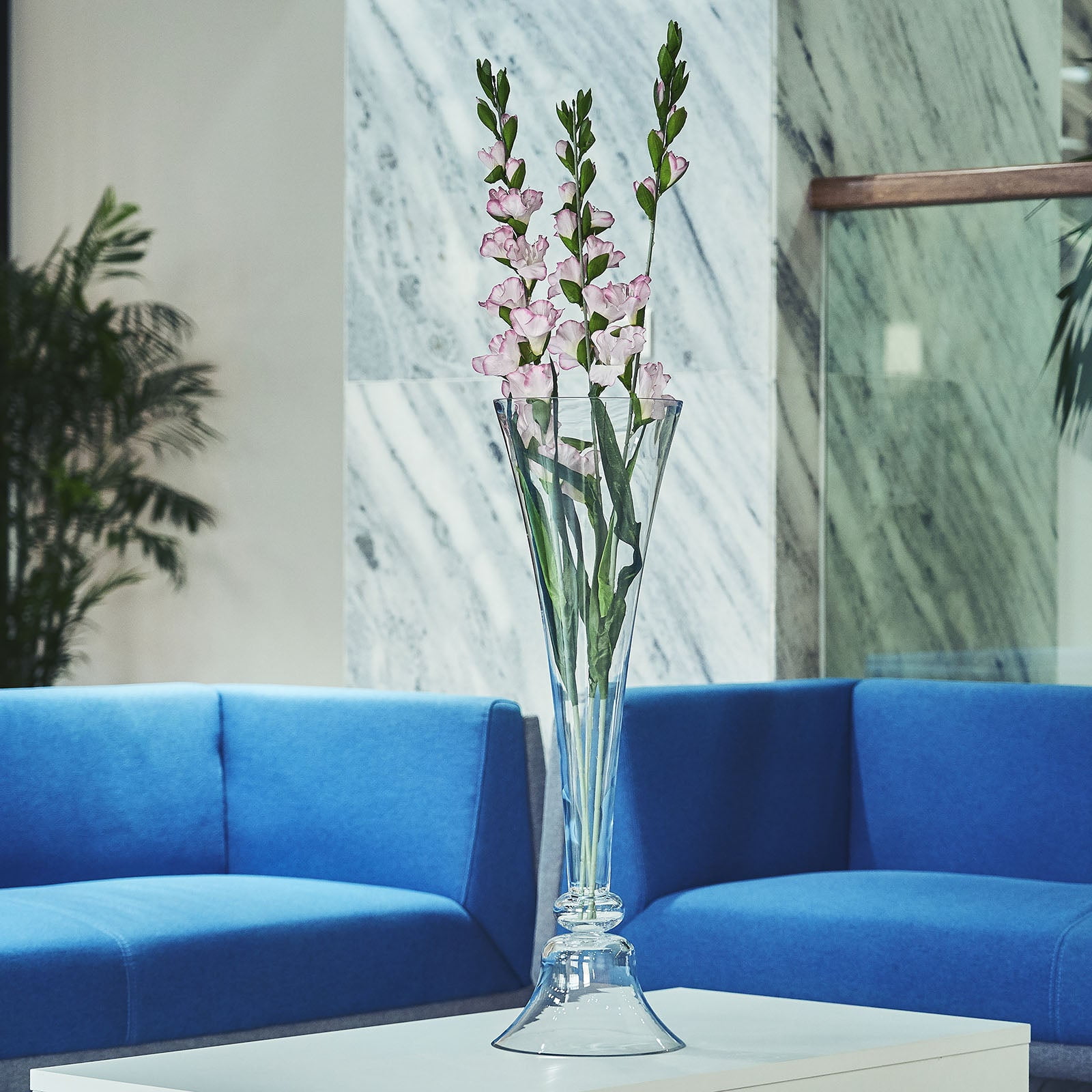 Efavormart Set of 2 | 32" Clear Reversible Clarinet Glass Trumpet Vase ...