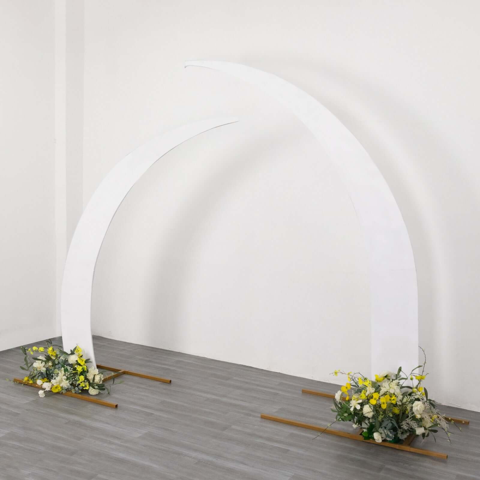 Efavormart Set of 2 White Spandex Half Crescent Moon Wedding Arch ...