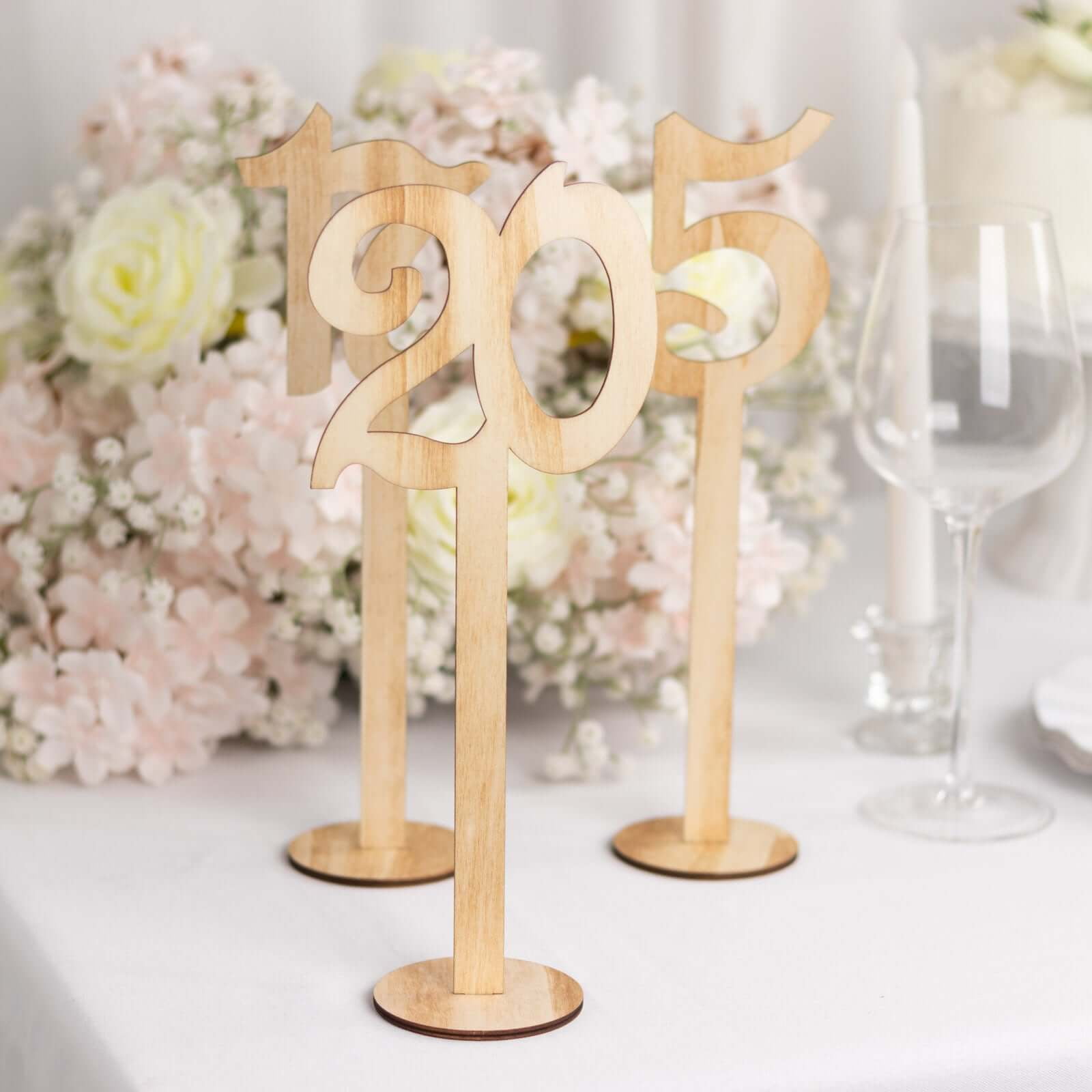 Efavormart Set of 20 Natural Wooden 1-20 Wedding Table Numbers on ...