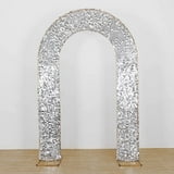 Efavormart Silver Big Payette Sequin Open Arch Backdrop Cover, Sparkly ...