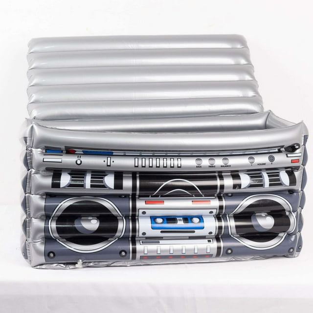 Efavormart Silver Inflatable 80's Themed Boom Box Ice Beverage Cooler ...