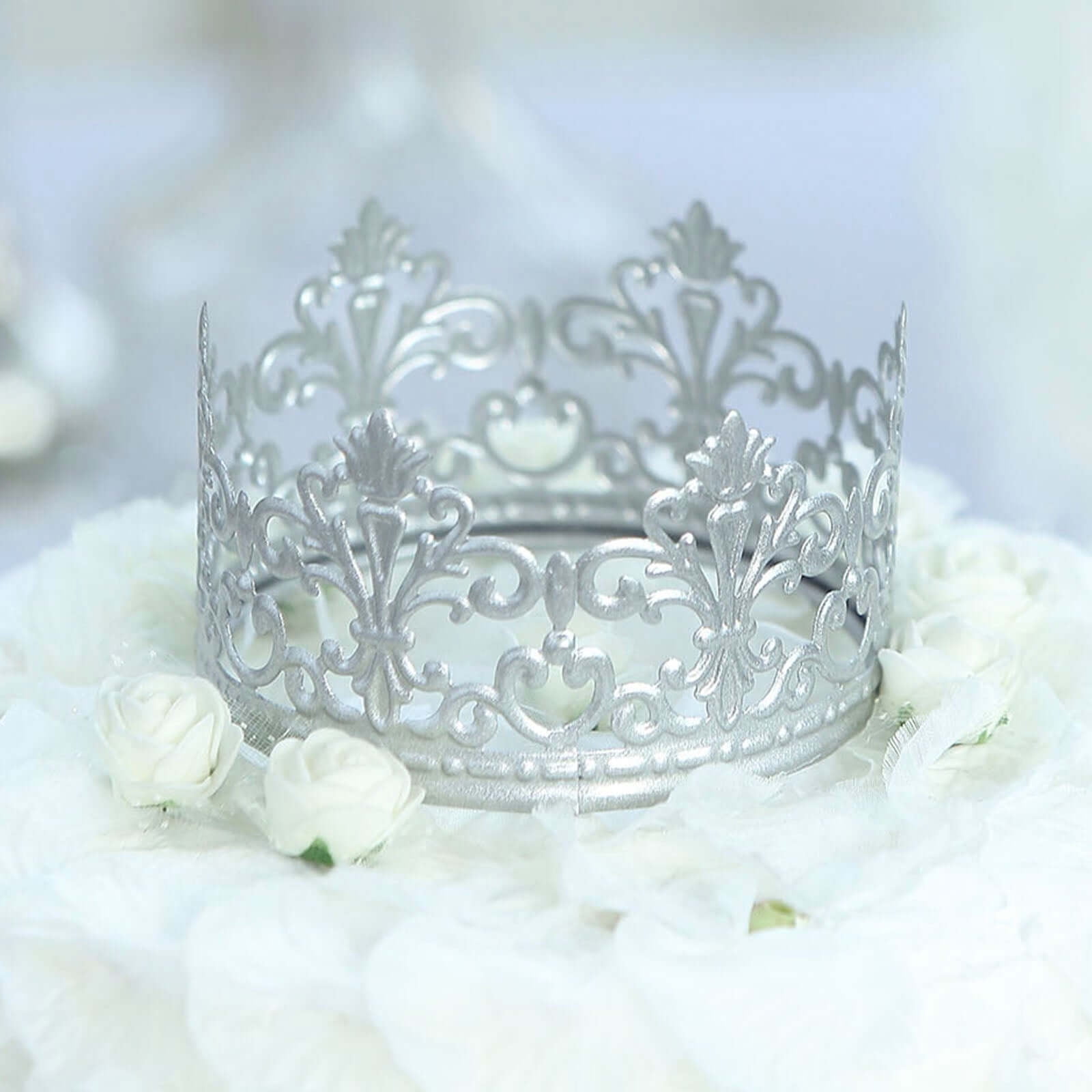 Efavormart Silver Metal Princess Crown Cake Topper Birthday Cake ...