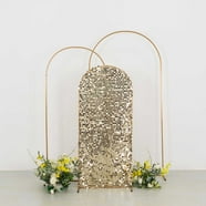 Efavormart 7ft Gold Metal Frame Wedding Arch, Round Rectangular ...