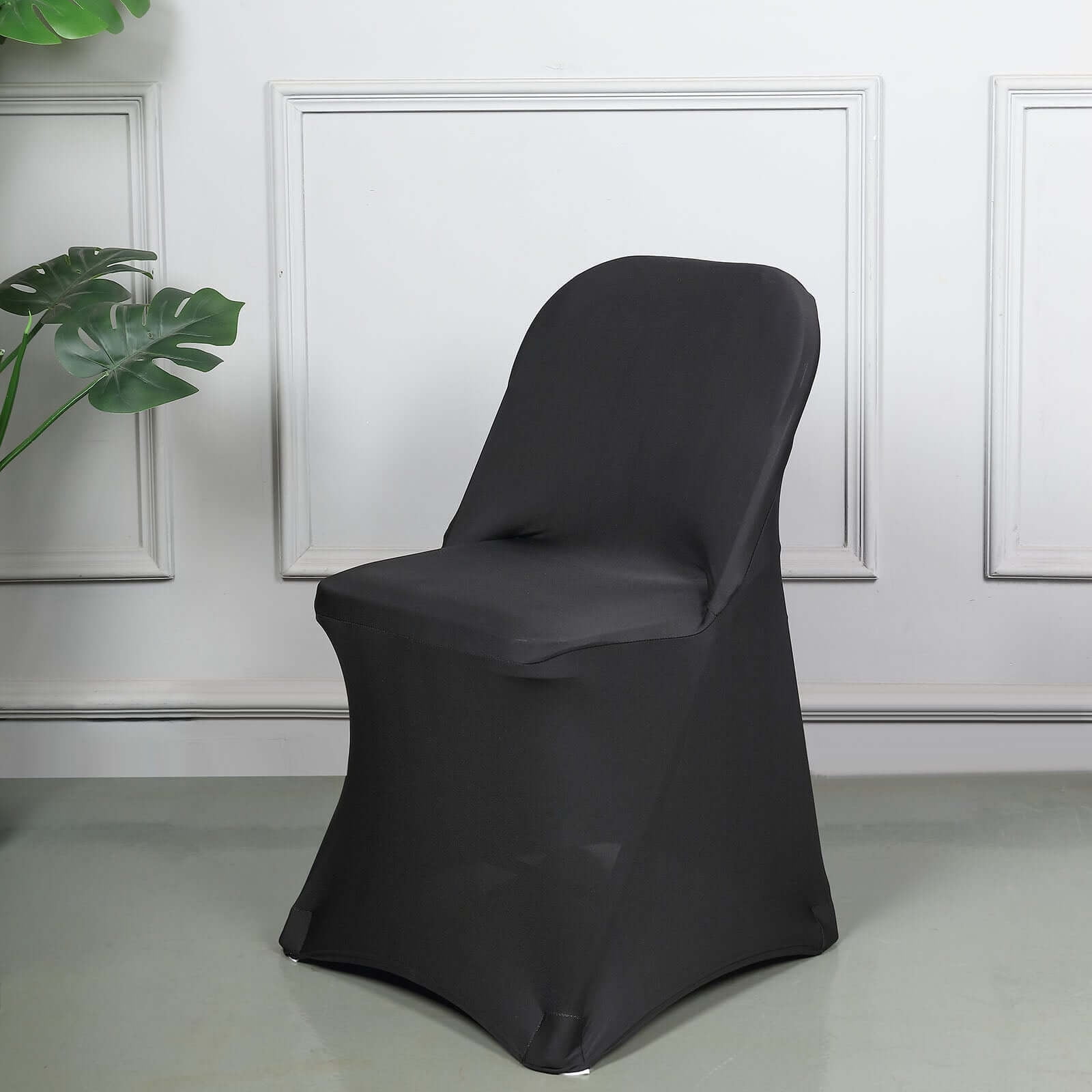 efavormart Stretch Spandex Fitted Folding Chair Cover, Black - Walmart.com