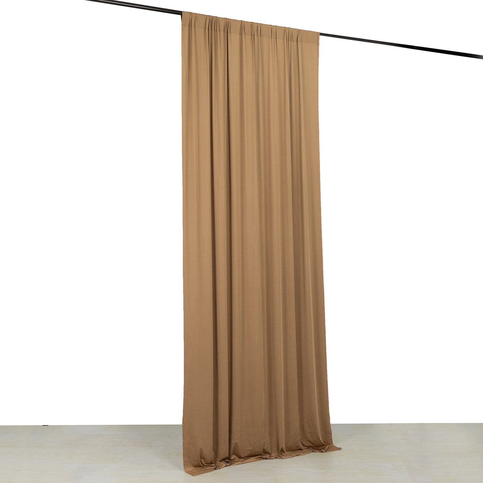 Efavormart Taupe 4-Way Stretch Spandex Drapery Panel with Rod Pockets ...