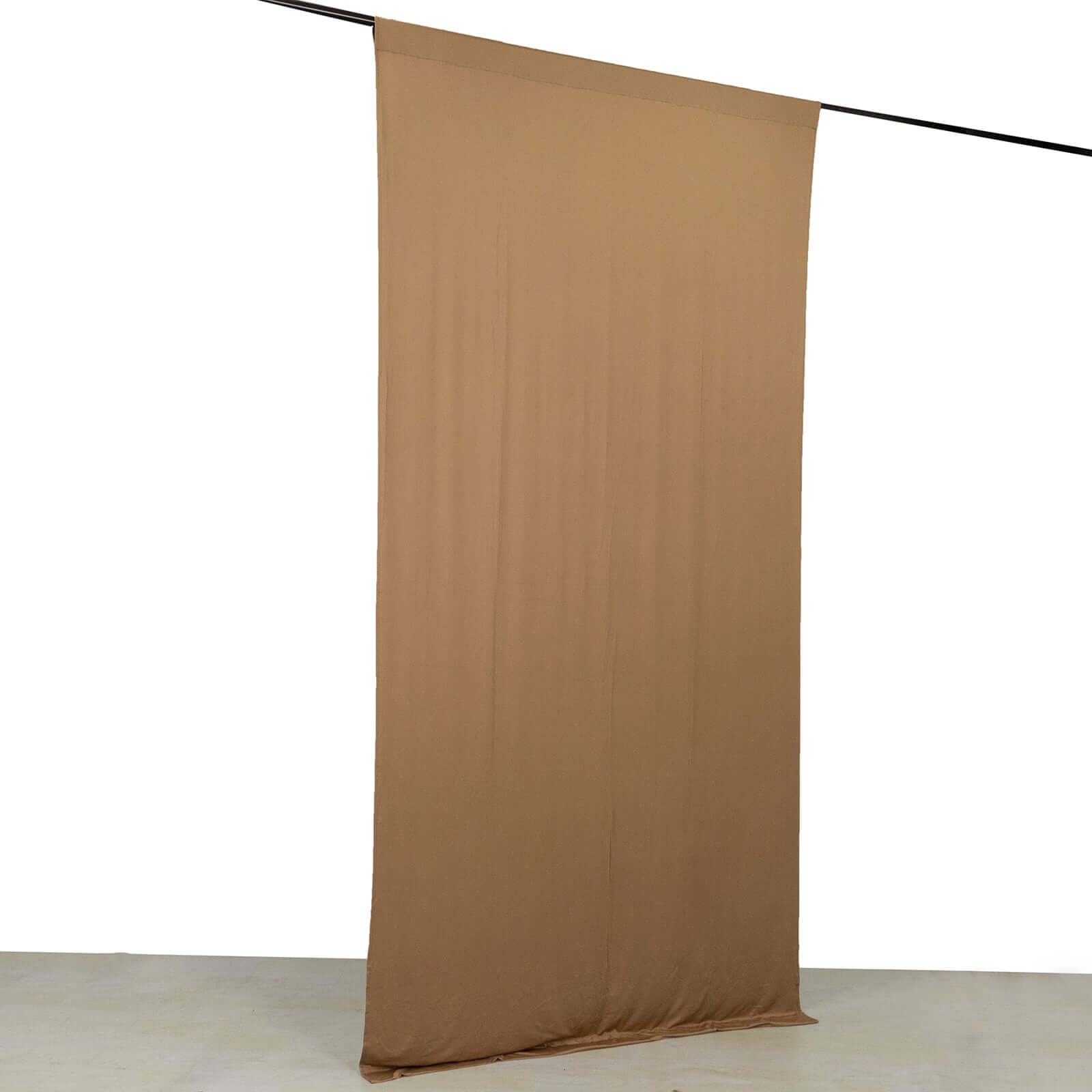 Efavormart Taupe 4-Way Stretch Spandex Drapery Panel with Rod Pockets ...