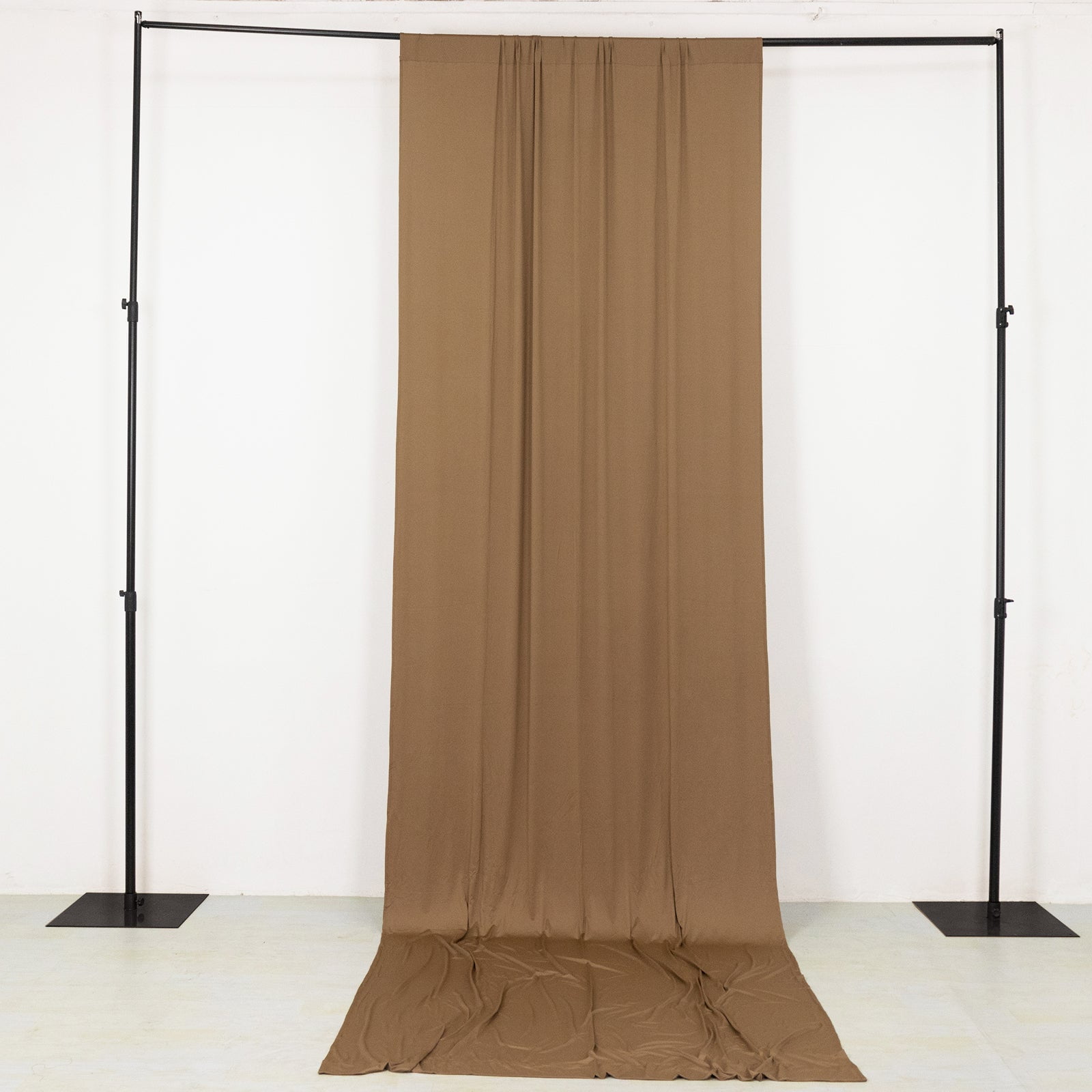 Efavormart Taupe 4-Way Stretch Spandex Drapery Panel with Rod Pockets ...