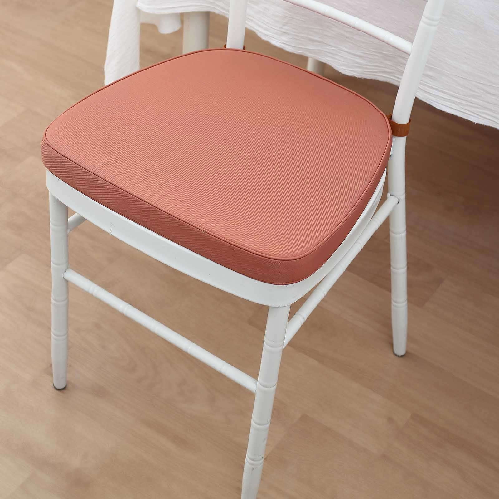 efavormart, Chiavari Chair Pad, 2" Thick Memory Foam Cushion, Rust ...