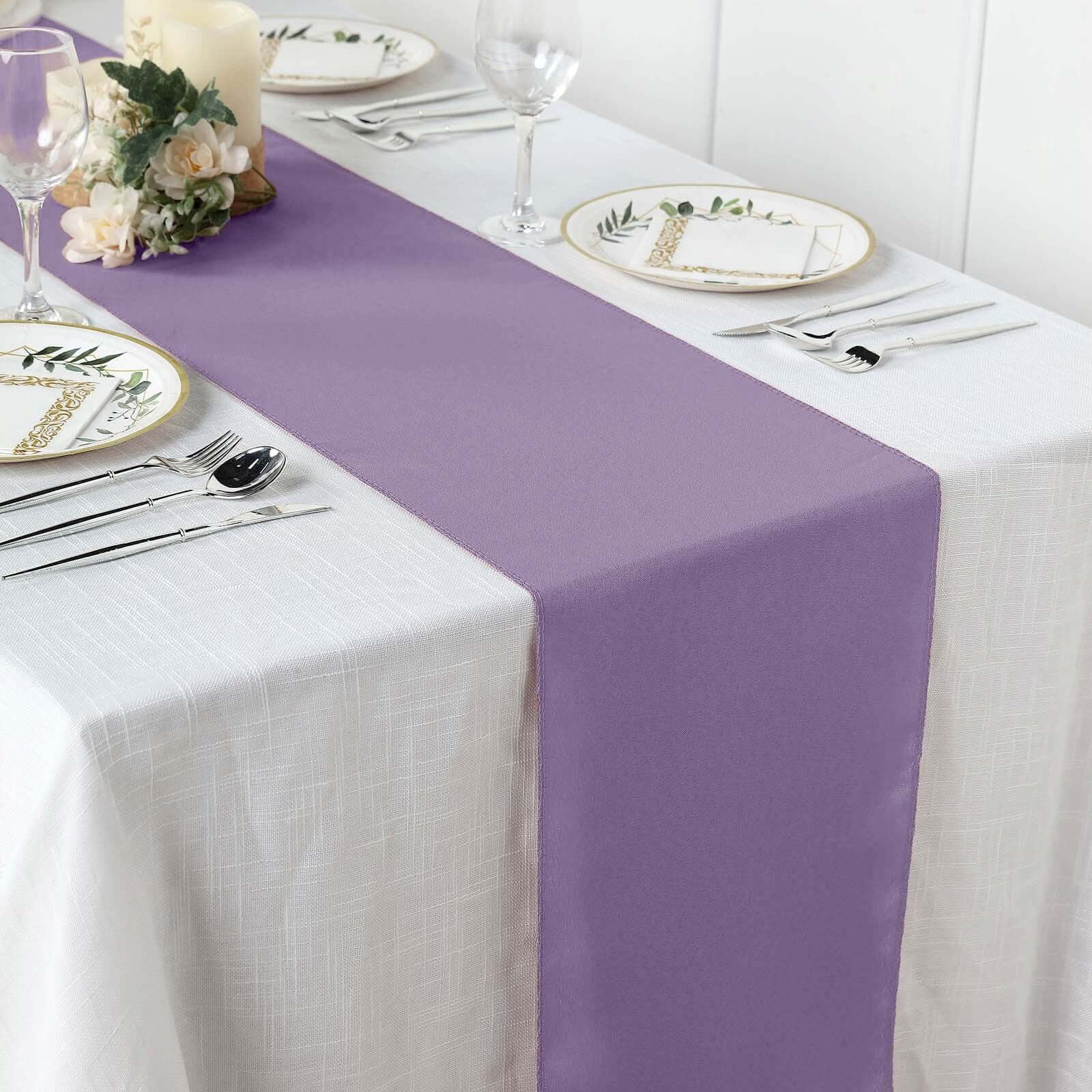 Efavormart VIOLET AMETHYST Premium Polyester Table Top Runner For ...