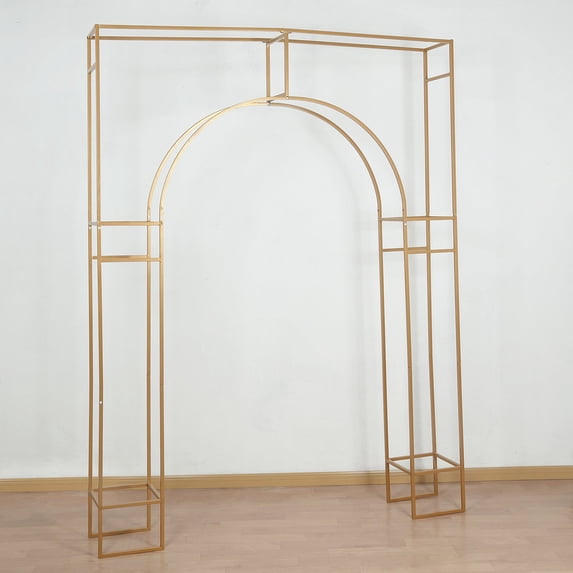 Efavormart Wedding Arch Rectangular Backdrop Stand – 7ft Arc de ...