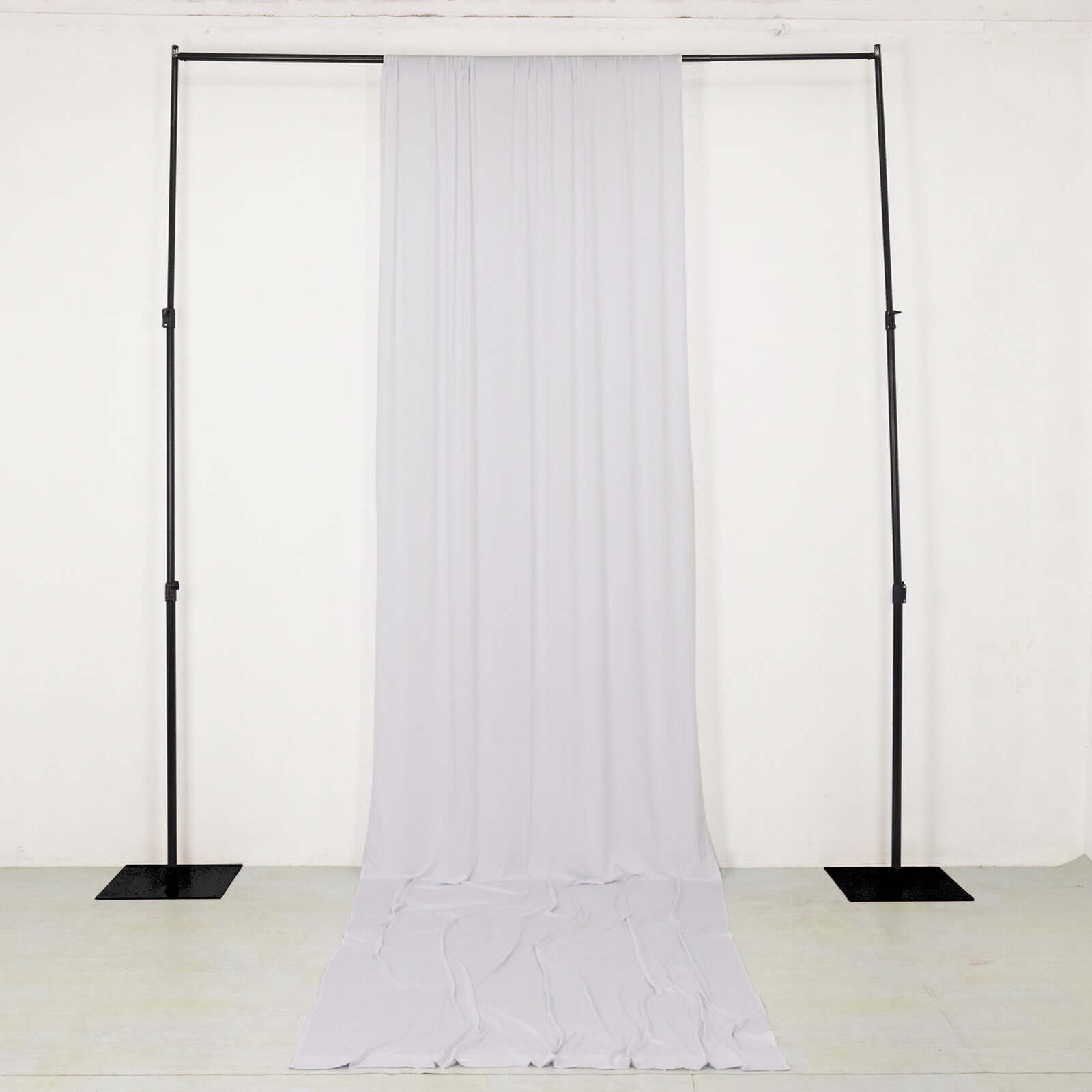 Efavormart White 4-Way Stretch Spandex Drapery Panel with Rod Pockets ...