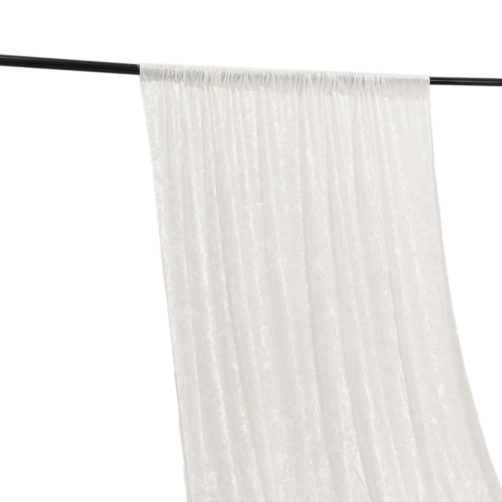 Efavormart White Premium Smooth Velvet Divider Backdrop Curtain Panel ...