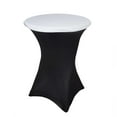 Efavormart White Spandex Cocktail Table Top Stretch Cover for Kitchen ...