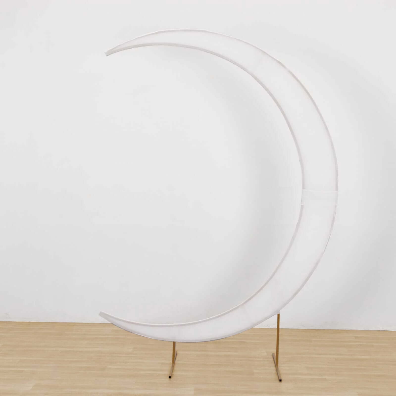 Efavormart White Spandex Crescent Moon Chiara Backdrop Stand Cover ...