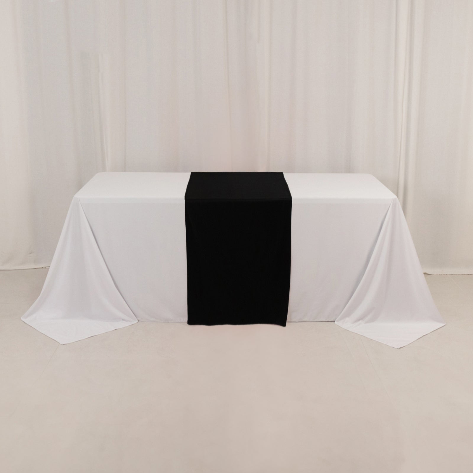 Efavormart Wide Polyester Table Runner 24"x72" Black - Durable Trade ...