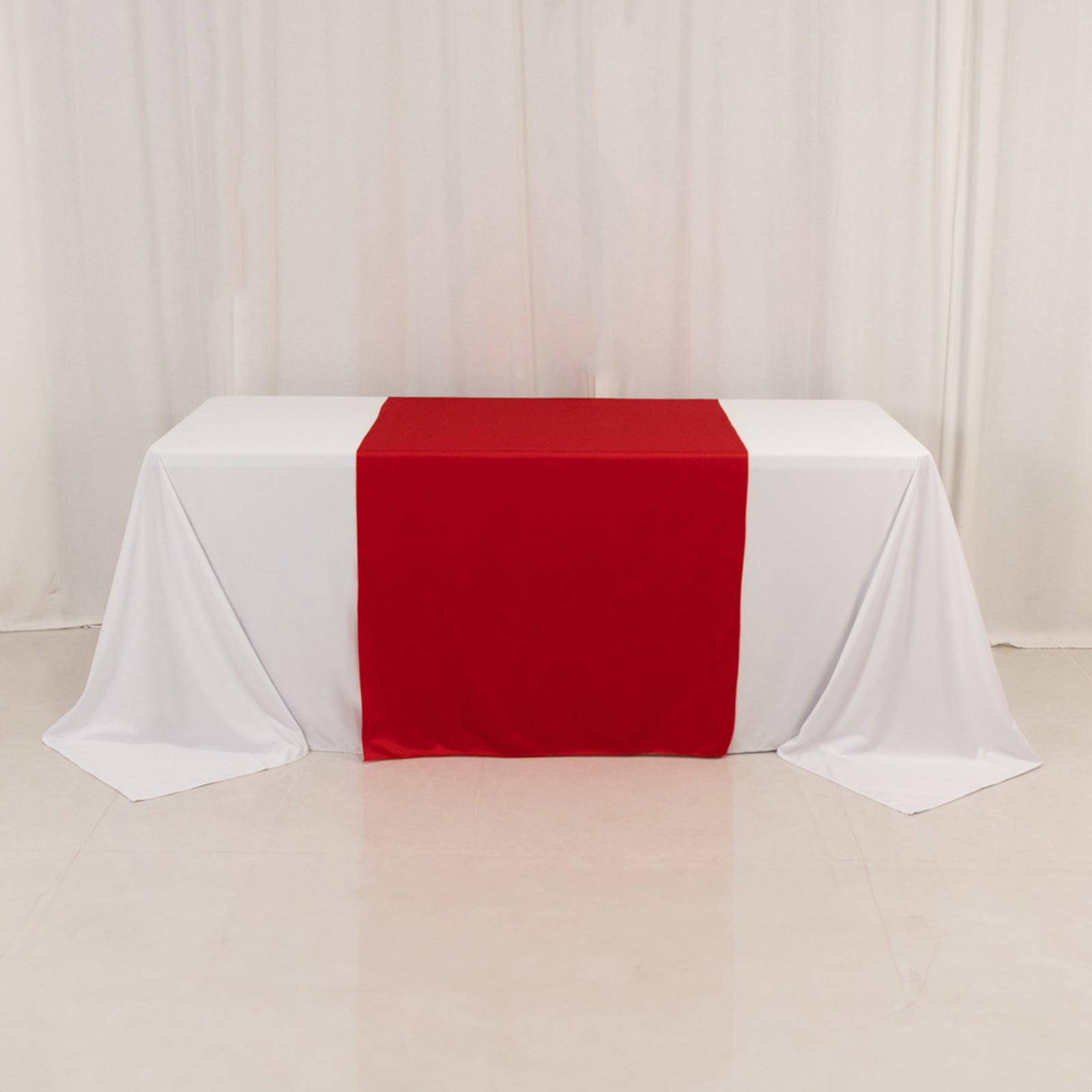 Efavormart Wide Polyester Table Runner 36"x72" Red - Durable Trade Show ...