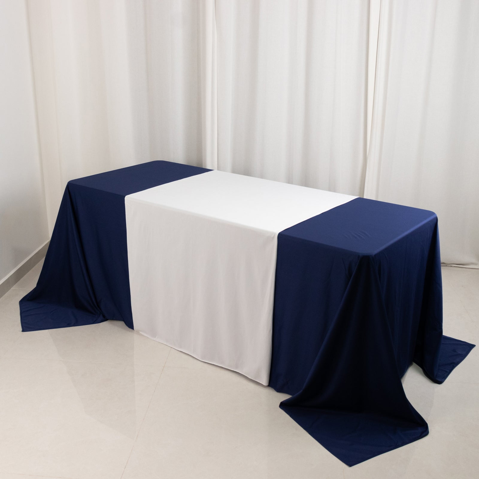 Efavormart Wide Premium Polyester Table Runner 36"x72" White ...