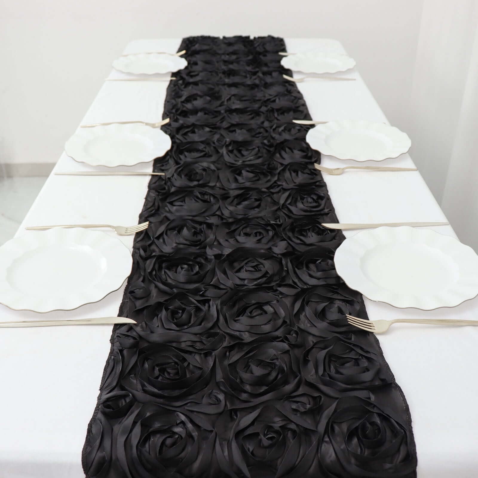 efavormart Wonderland Rosette Satin Table Runner, 14"x108" - Walmart.com