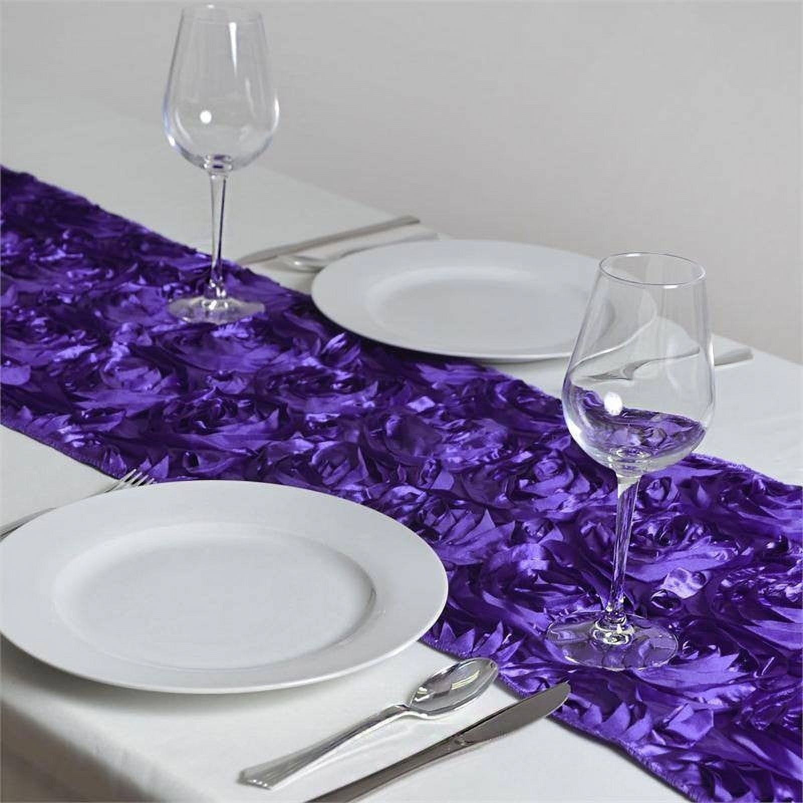 Efavormart Wonderland Satin Rosette Table Runners for Wedding ...