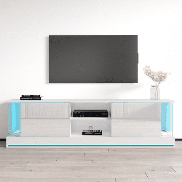 Nova 3K TV Stand for TVs up to 85", Mid-Century Modern Matte 73 ...