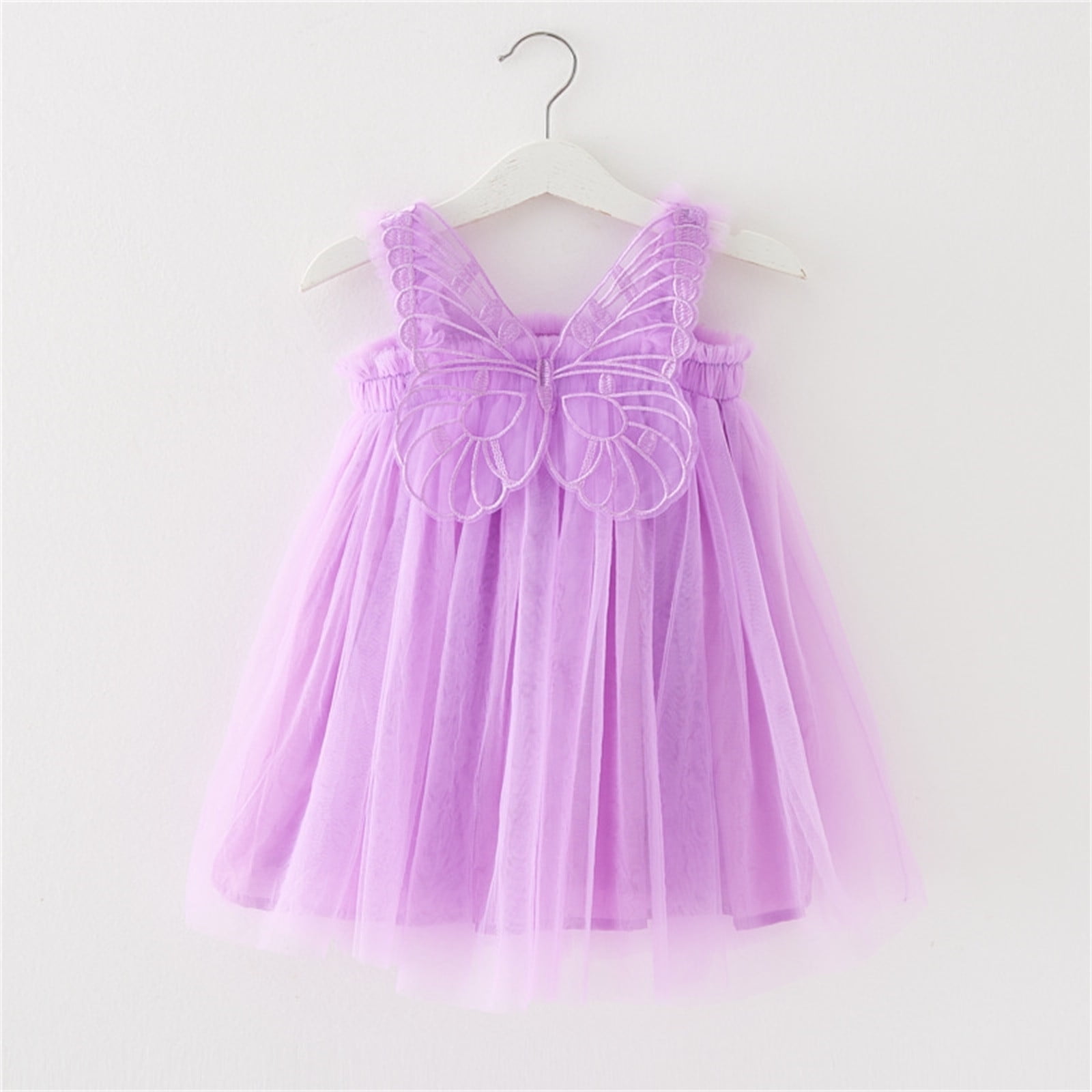 Effdhgth Dresses for Toddler Girls Cute Summer Mesh Elegant Wing ...