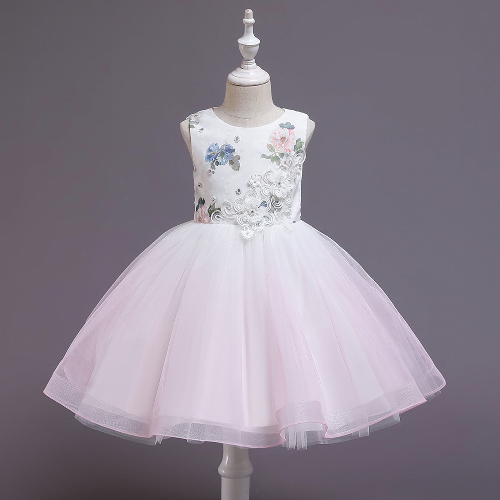 ATOGUTA Pageant Dresses for Girls Sleeveless Lace Princess Gown Cosplay ...