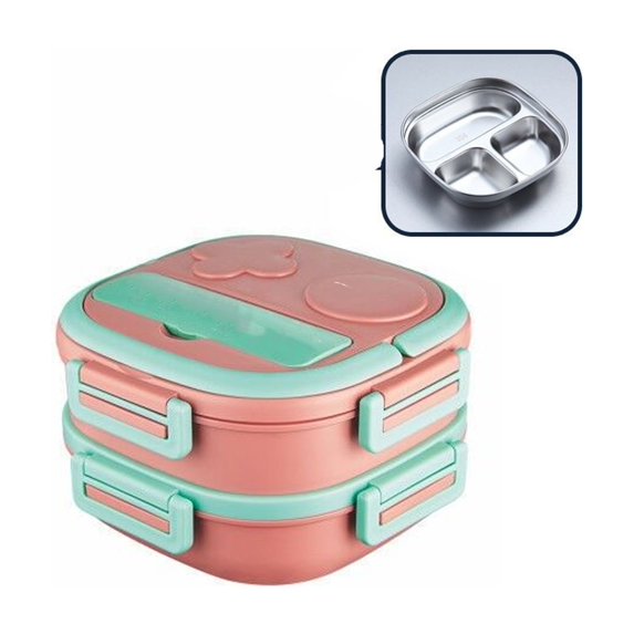 Effective DoubleCompartment Lunch Box Practical Multi Layered Meal ...
