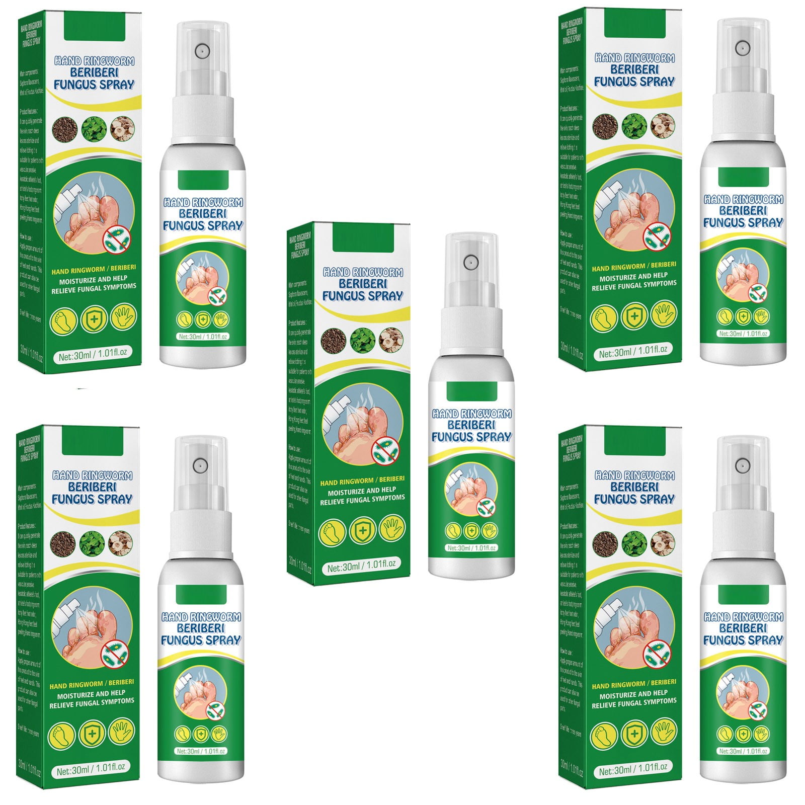 Effective Hand Ringworm Beriberi Fungus Spray 30ml Antifungal Treatment ...
