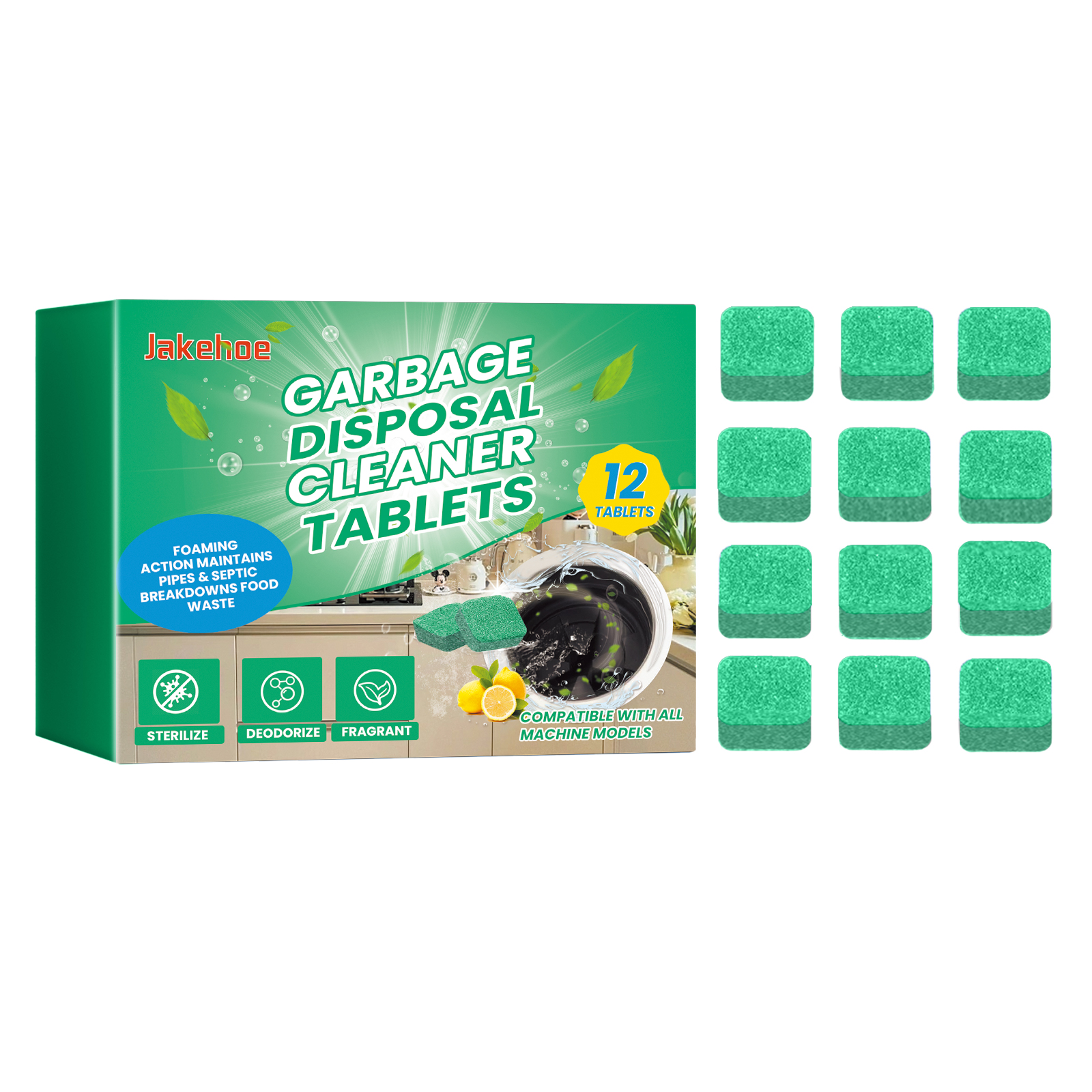 Effective Kitchen Garbage Disposer Cleaning Block & Pipe Cleaner ...