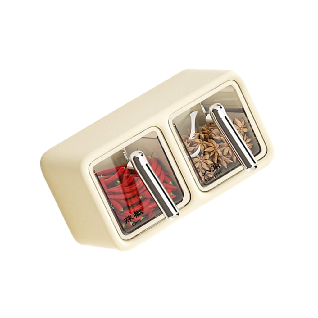 Effective Kitchen Spice Container Wall Mounted Multiple Space Condiment ...