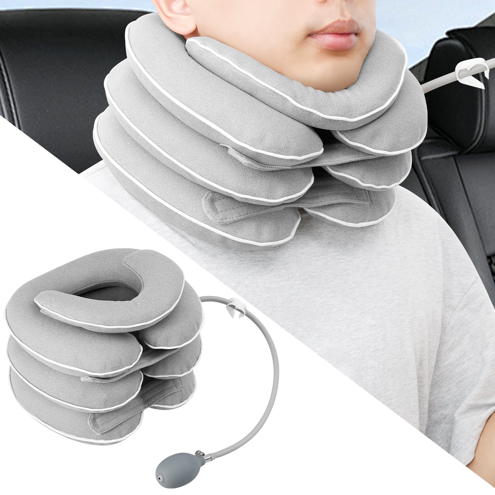 Effective Neck Stretcher with Neck Brace Tech Cloth Cervical Traction ...