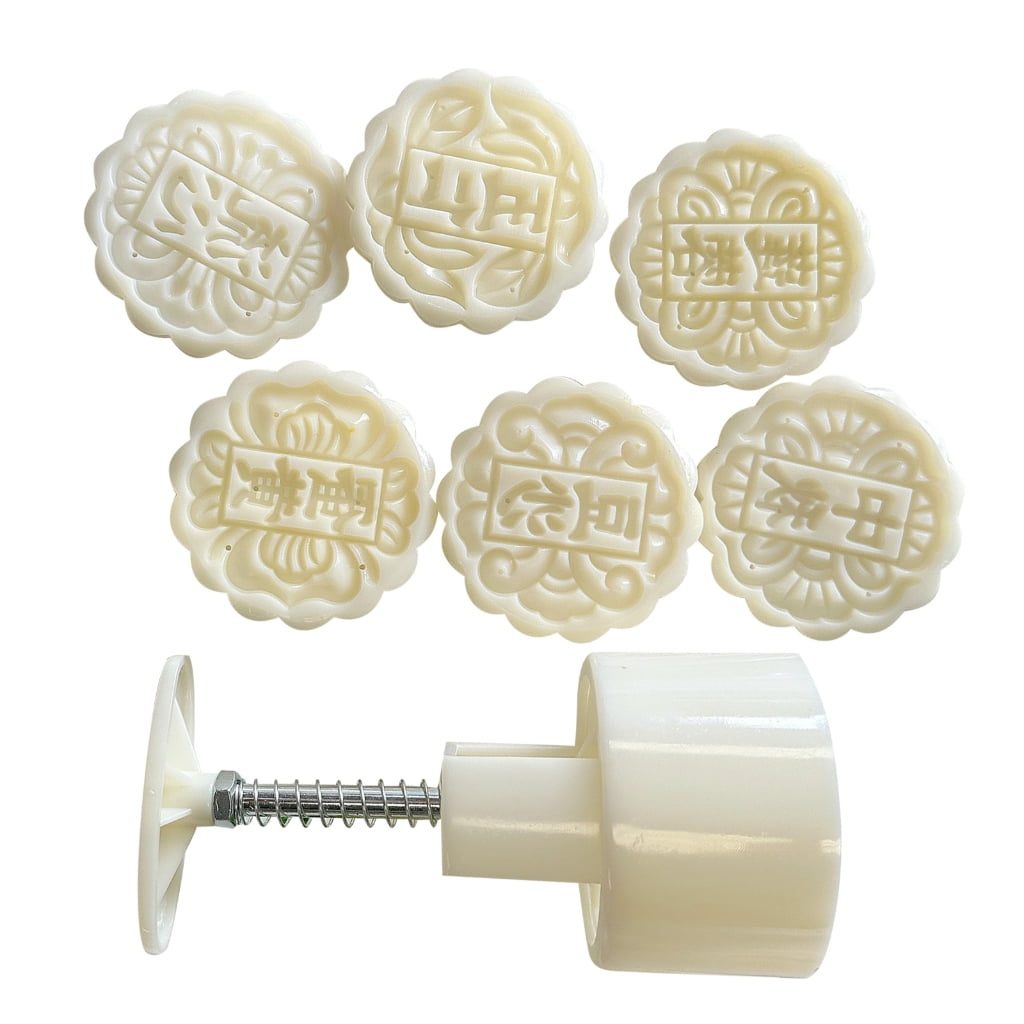 Effective Round Mooncakes Moulds Practical Hand Press Mooncakes Molds ...