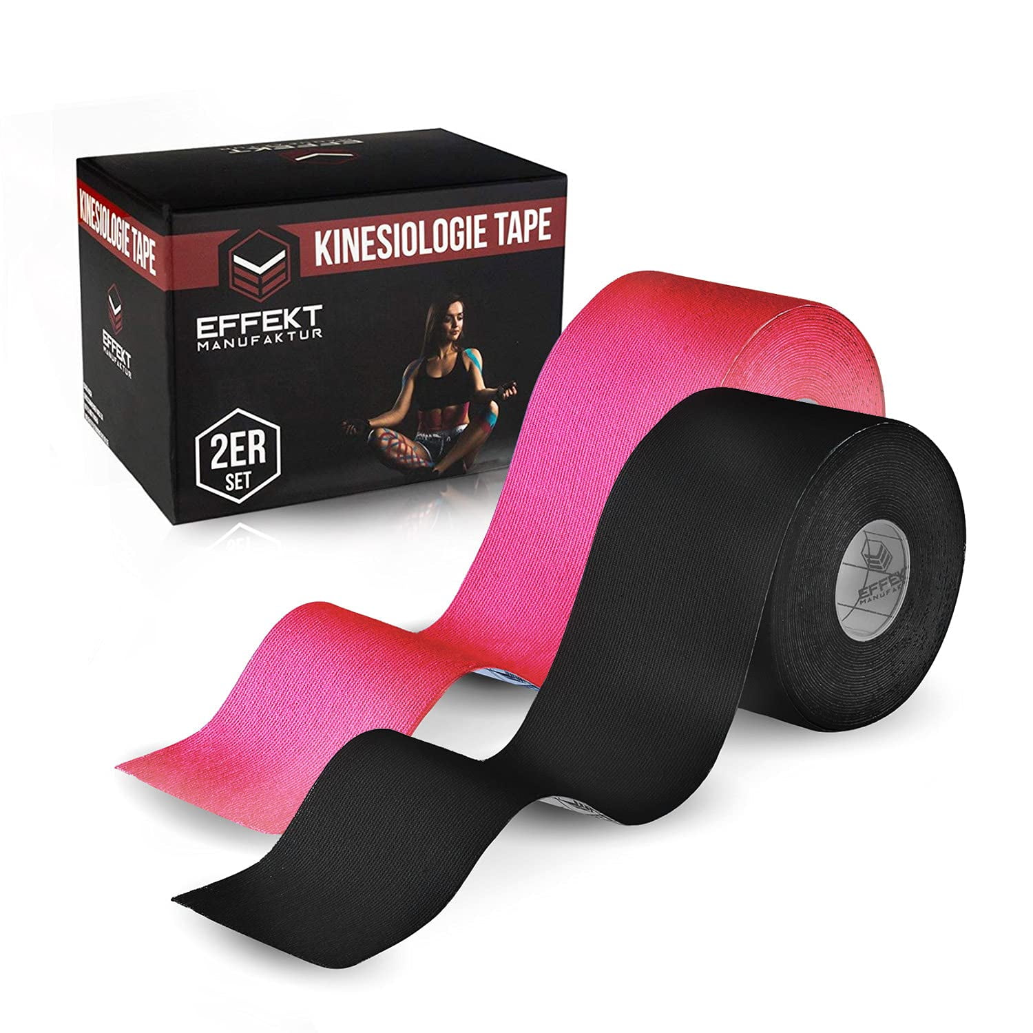 Effekt Kinesiology Tape Waterproof (16 ft x 2 in), 2 Rolls - Elastic ...